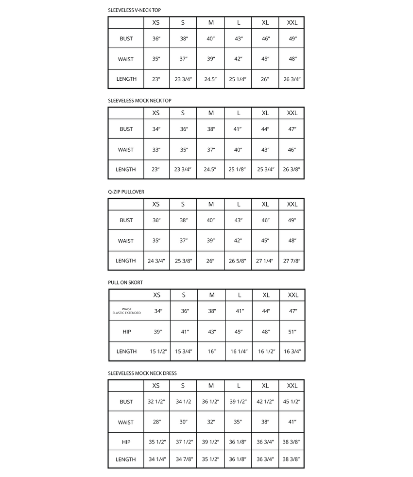 Size Chart – Lero Golf